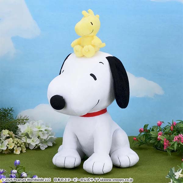 Snoopy with woodstock on head soft toy | Seimon-Cho