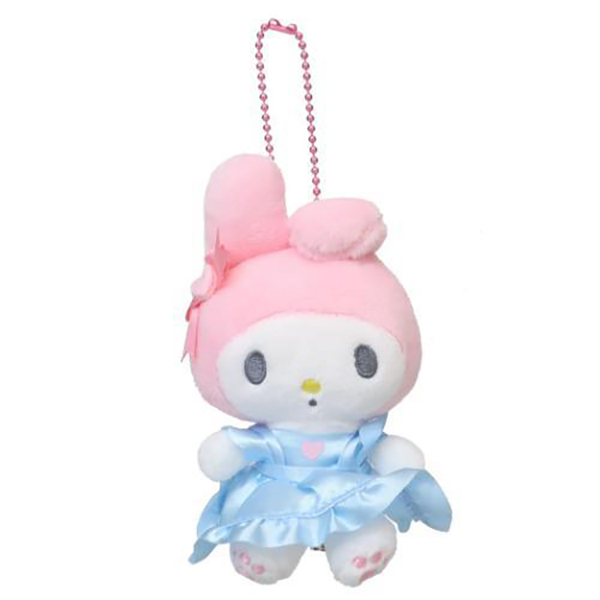 My Melody : 50th Anniversary Apron Blue Keychain | Seimon-Cho