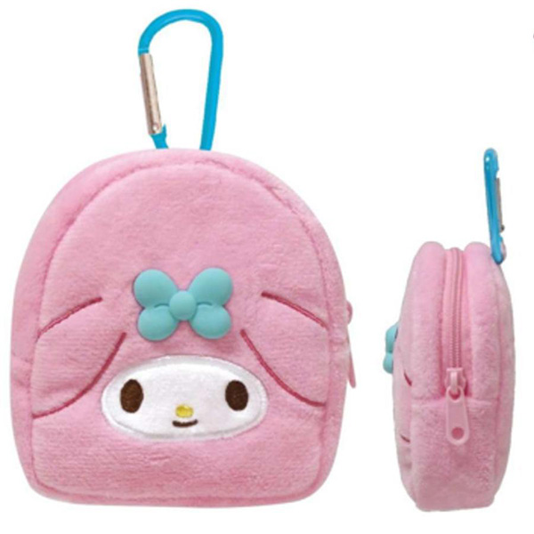 My Melody furry Pouch with hook | Seimon-Cho