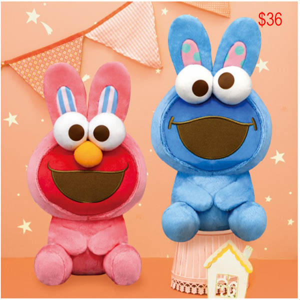 Easter Bunny Elmo and Cookie soft toy | Seimon-Cho